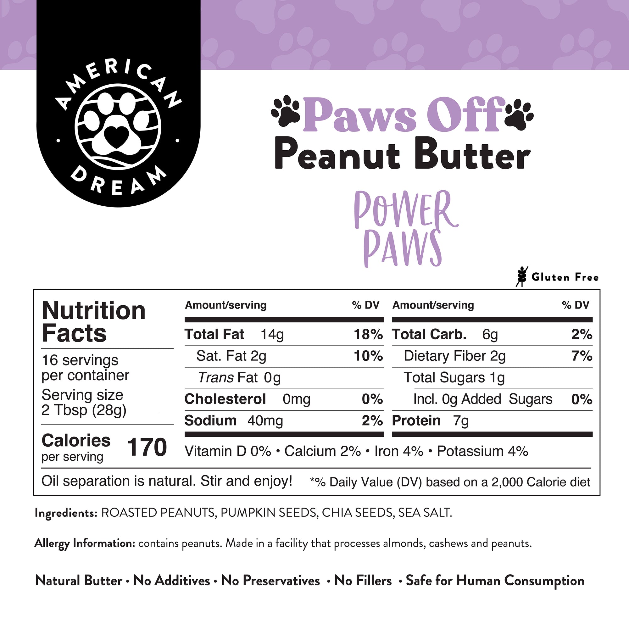 Paws Off – American Dream Nut Butter